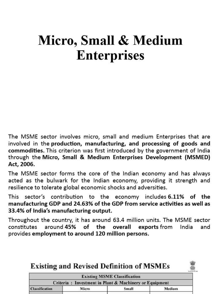 MSME | PDF | Small And Medium Sized Enterprises | Gross Domestic Product