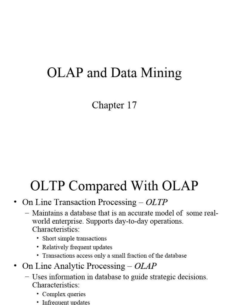 OLAP data mining | PDF | Data Warehouse | Data Management