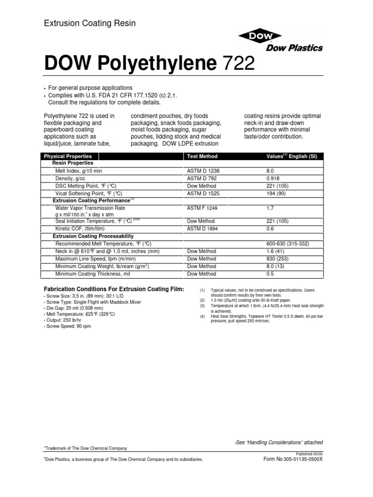 Bdpe Dow 722 | PDF | Waste Management | Incineration