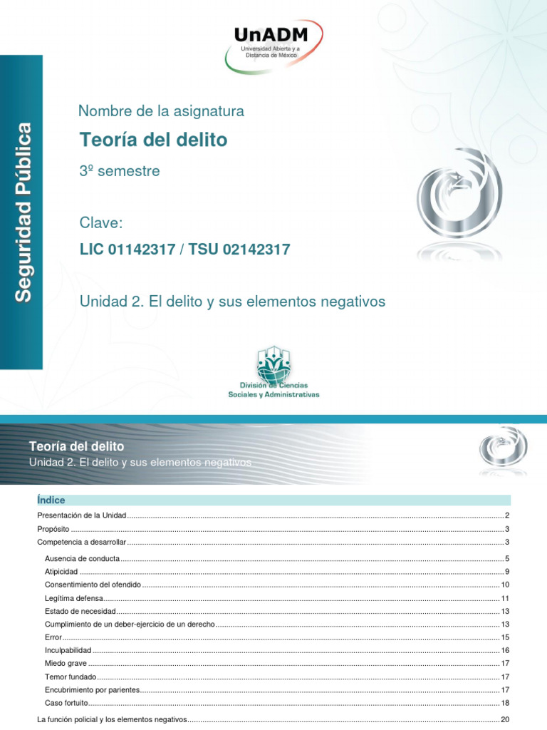 STED U2 Contenido | PDF | Derecho penal | Policía