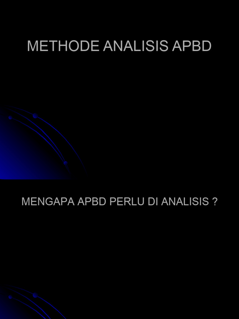 Metode Analisis APBD | PDF