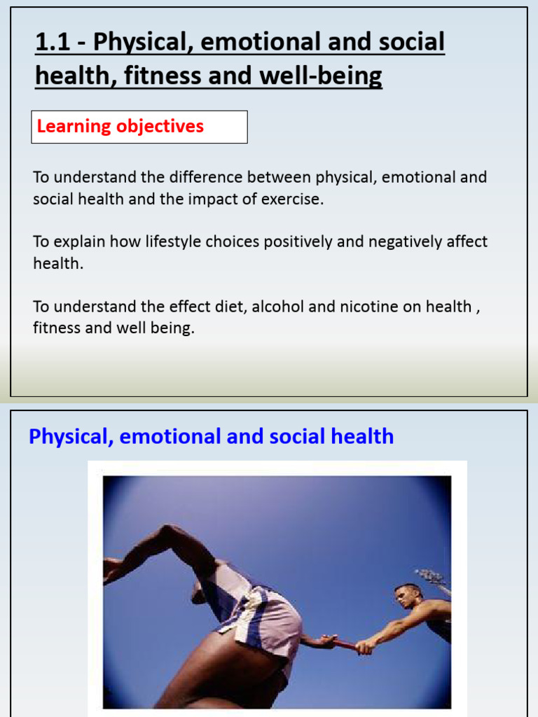 1.1 - Physical, Emotional and Social Health | PDF | Obesity | Physical ...