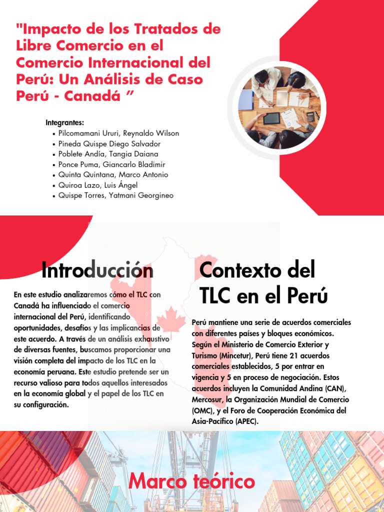 Importancia de Los Tratados de Libre Comercio en El Comercio Internacional Del Perú - Canadá ...