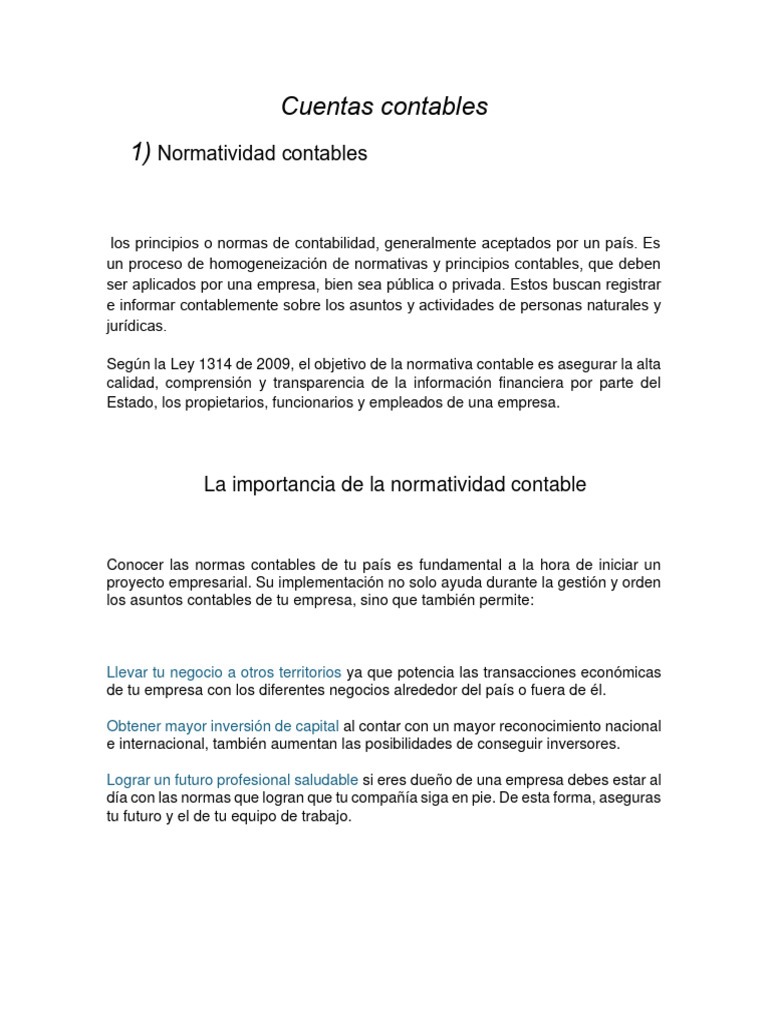 Cuentas Contables | PDF | Contabilidad | Business