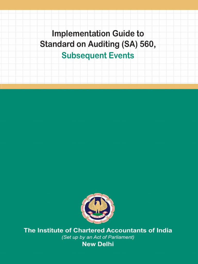 Implementation Guide - SA 560 Subsequent Events | Download Free PDF | Auditor's Report ...
