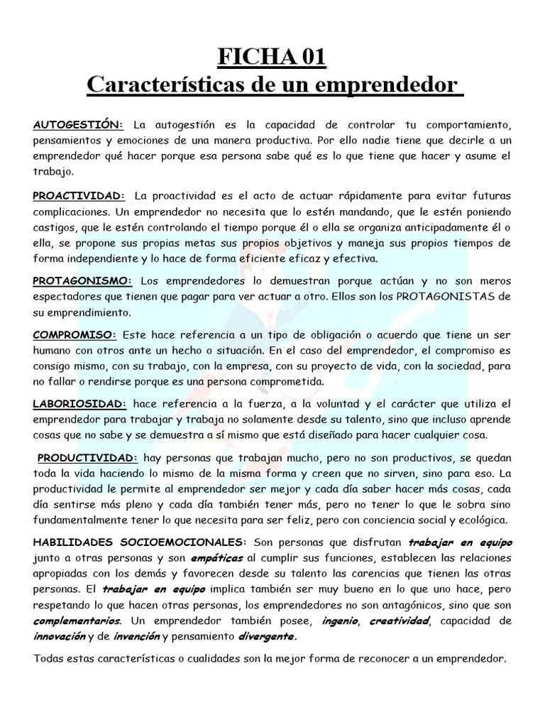 Ficha 01 | PDF | Iniciativa empresarial | Creatividad