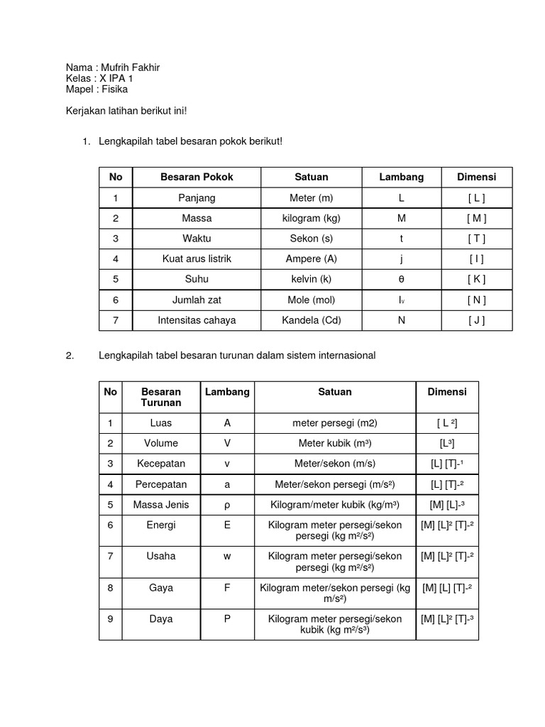 Fisika Besaran Dan Pengukuran | PDF