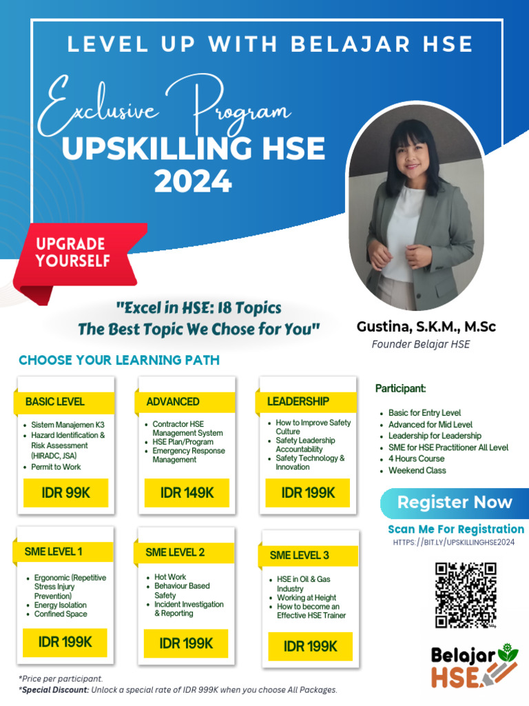Upskilling HSE Program 2024 - by Belajar HSE | PDF | Safety | Workplace