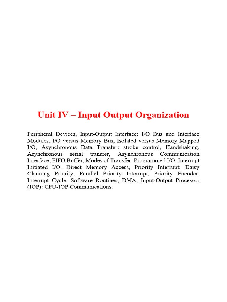 Coa Complete Notes | PDF | Input/Output | Central Processing Unit Coa Complete Notes | PDF | Input/Output | Central Processing Unit