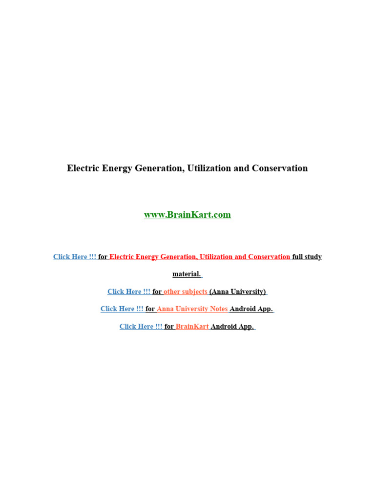 Brainkart - 225 - EE8015, EE6801 Electric Energy Generation ...