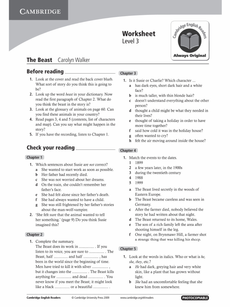 The Beast Activities | PDF