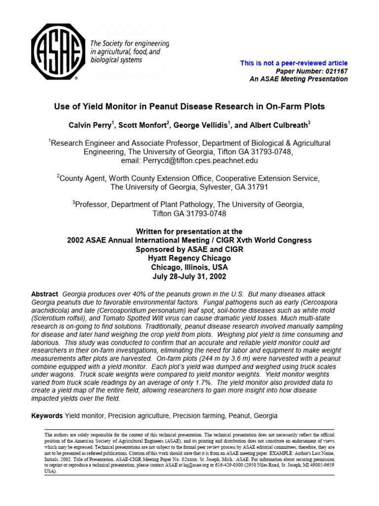 Perry et al 2002 | PDF | Tillage | Peanuts