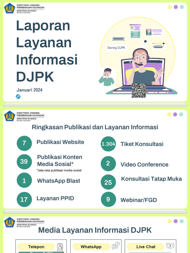 Laporan Layanan Informasi DJPK Januari 2024 | PDF