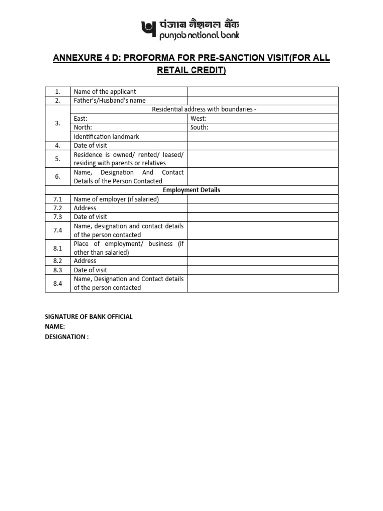 Annexure 4D Format | PDF