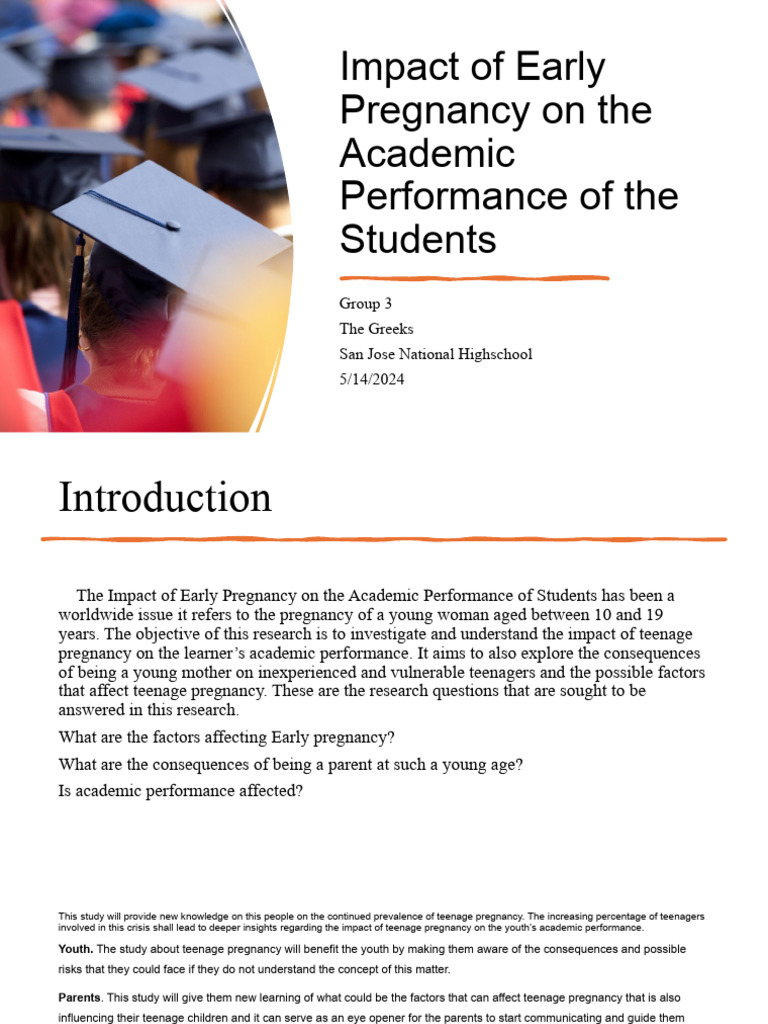 Teenage Pregnancy's Effect on Education | PDF | Teenage Pregnancy ...