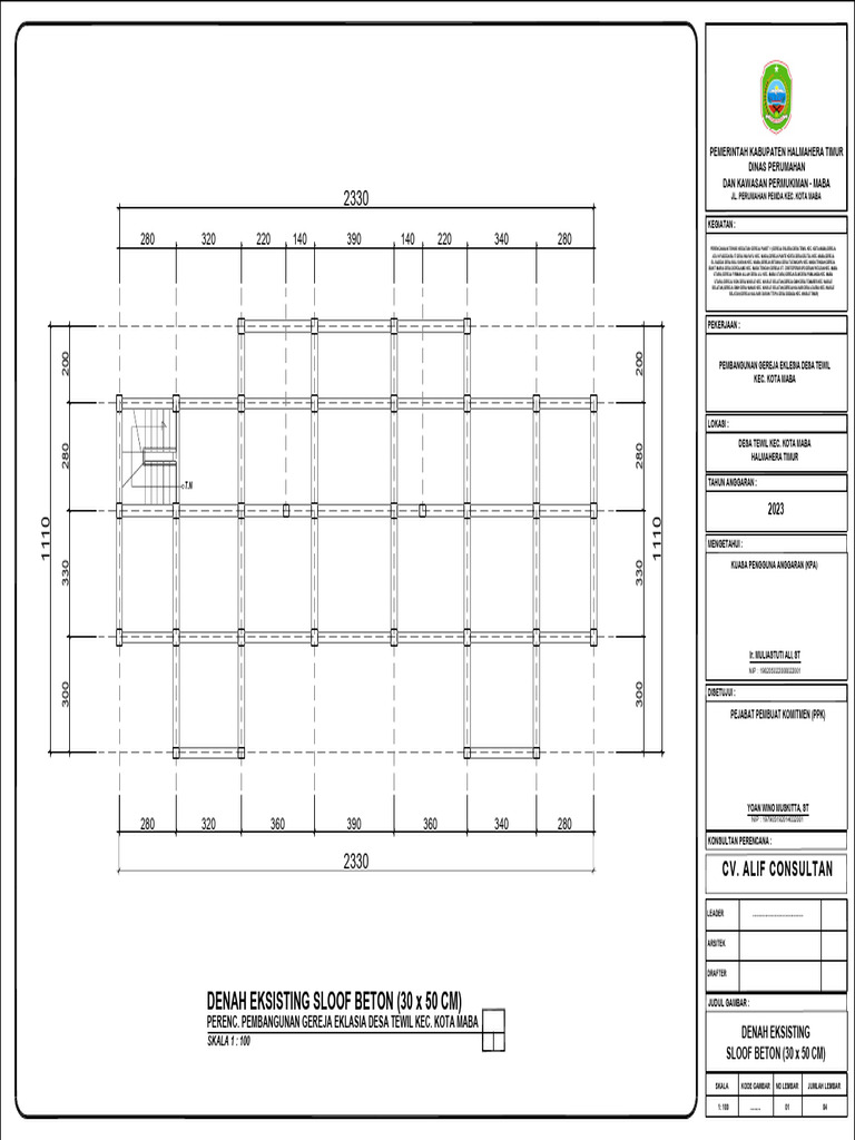 Pembangunan Gereja Eklasia Desa Tewil Kec - Kota Maba 2023 | PDF