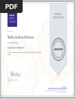 Coursera Certificate Example | PDF
