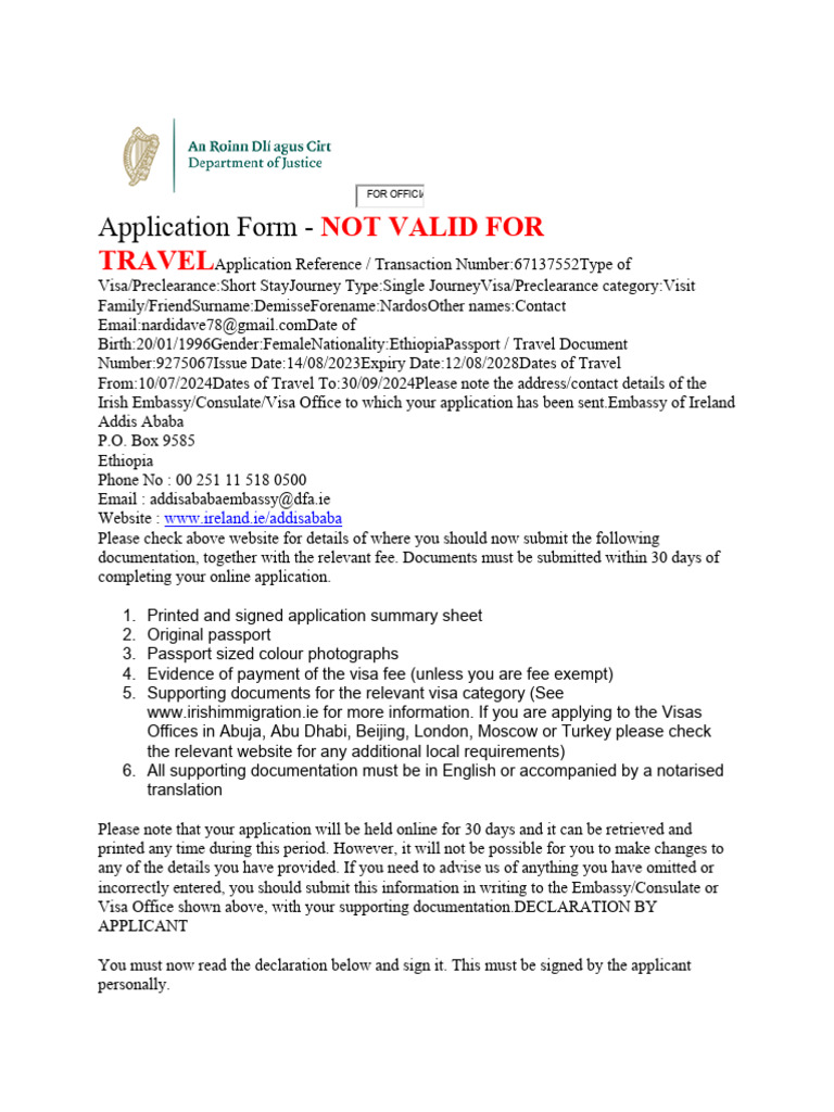 Application Form | PDF | Travel Visa | Biometrics