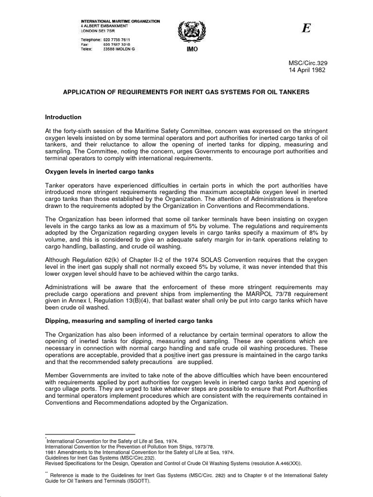 Inert Gas Systems - Oil Tankers | PDF | Oil Tanker