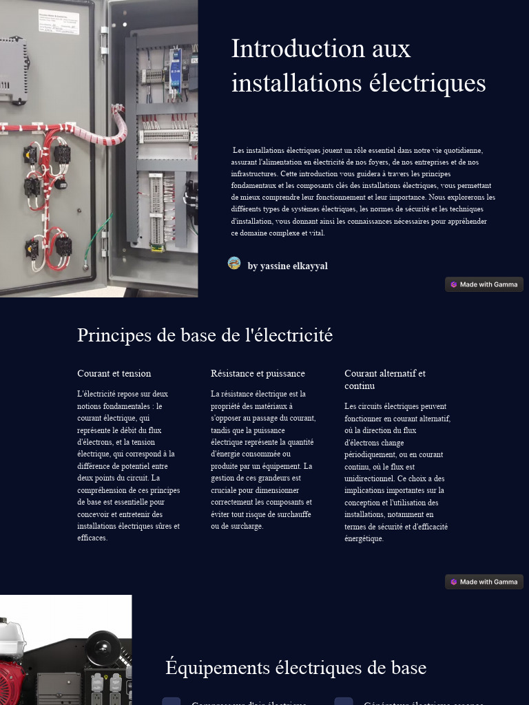 Introduction Aux Installations Electriques | PDF | Électricité | Réseau électrique