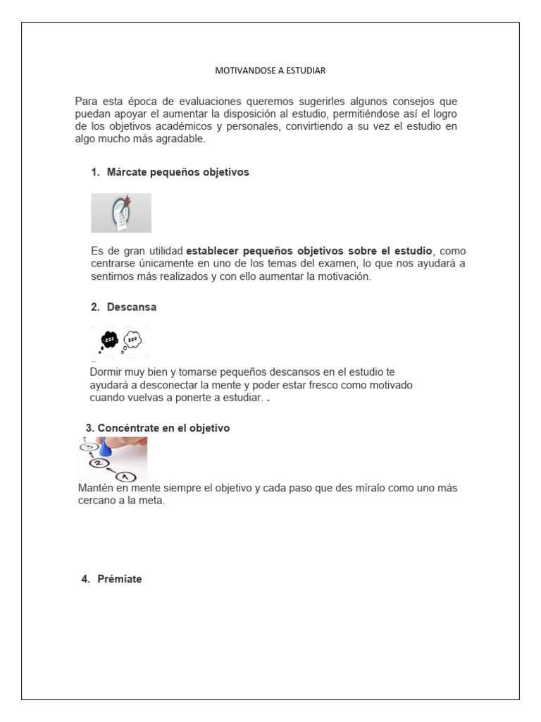 Motivandose A Estudiar | PDF | Motivación | Motivacional