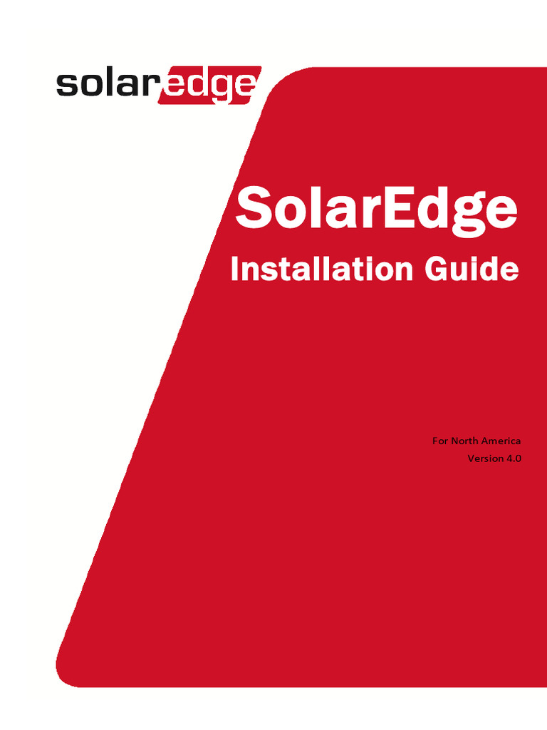 SolarEdge Single Phase Inverter Installation | PDF | Power Inverter ...