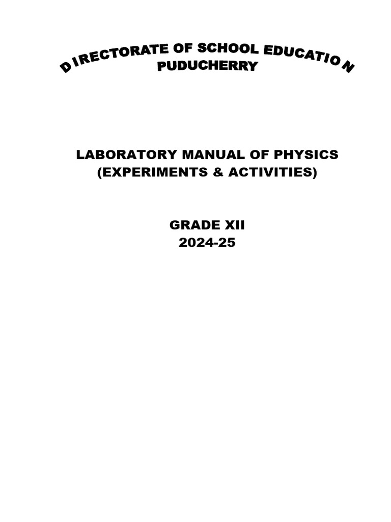 Physics Lab Manual-xii Cbse | Download Free PDF | P–N Junction | Series ...