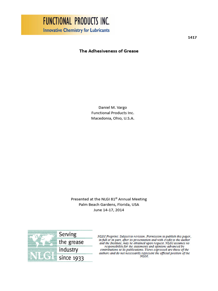 3vvv Ygfcpaper The Adhesivehghgnessbbh of Greasehhb - Final | PDF ...