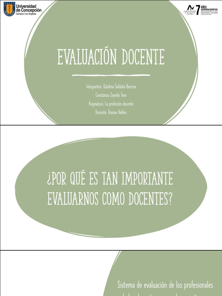EVALUACION DOCENTE | PDF | Evaluación | Maestros