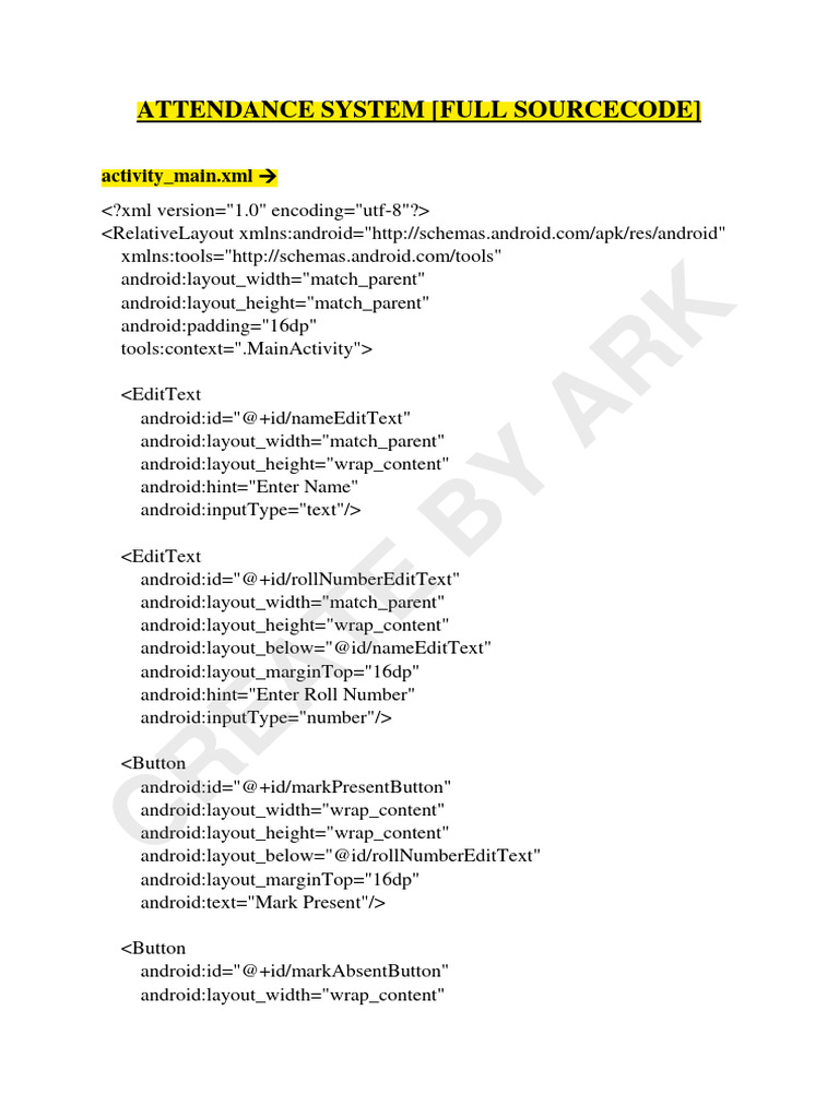 Attendance System (Full Sourcecode) | PDF | Computer Data | Information ...
