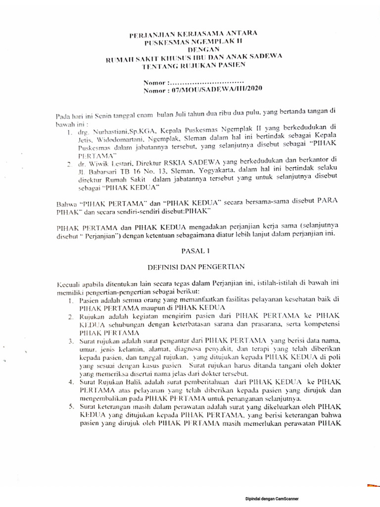 KE 6 EP 2 MOU Rujukan Bidan | PDF