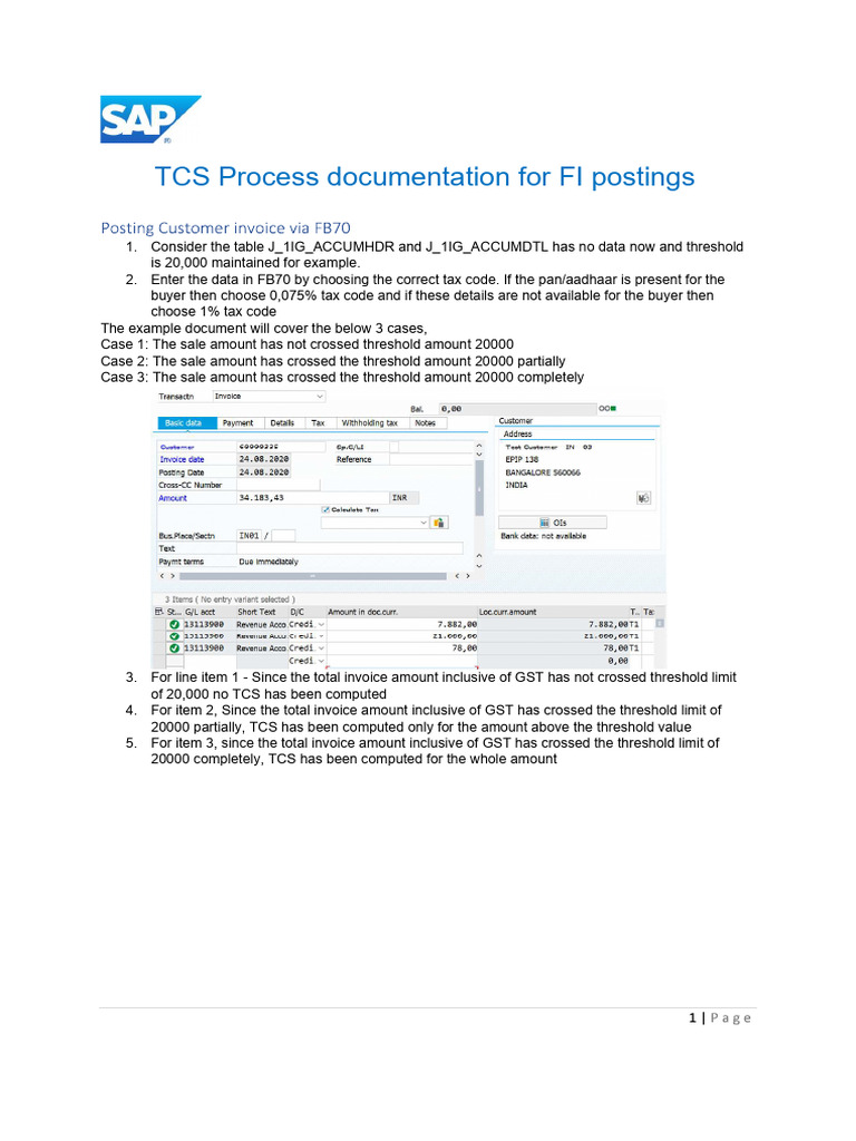 Tcs Process Document Fi Side | PDF | Invoice | Taxes