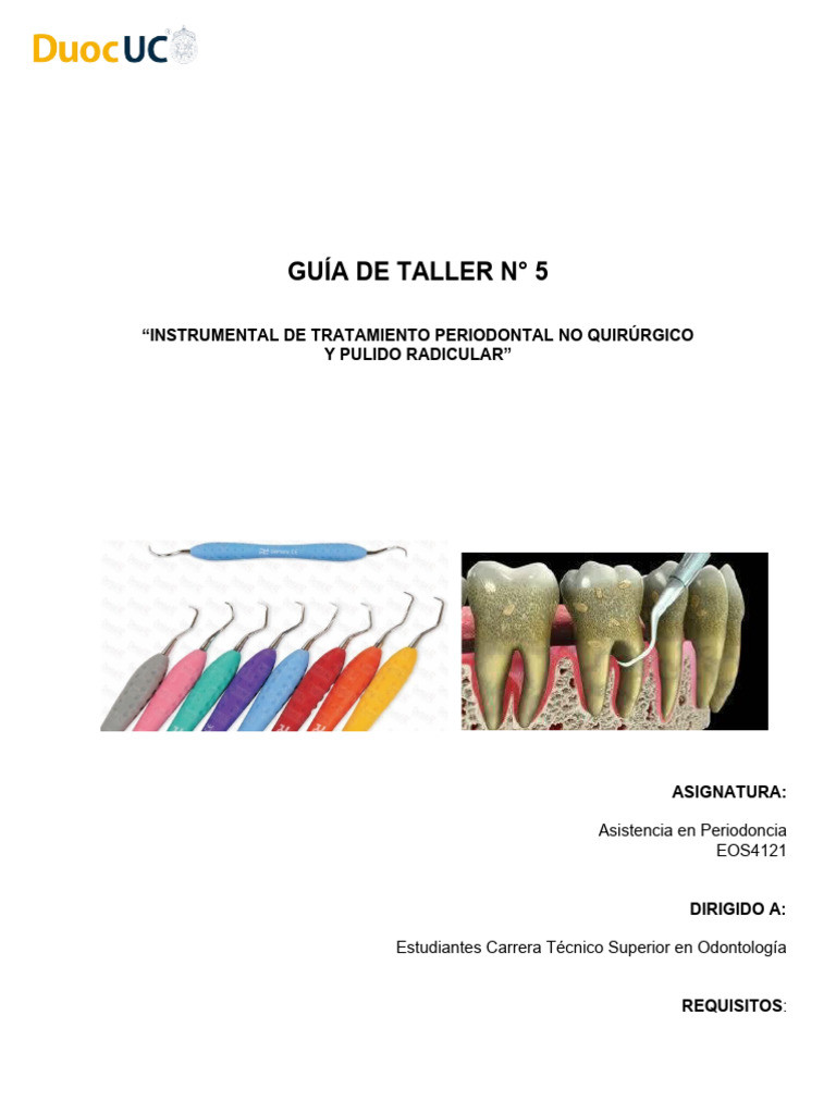Instrumental Periodontal y Pulido Radicular | PDF | Especialidades ...