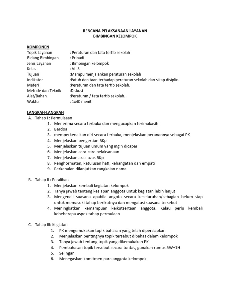 RTL RPL Lay Bimbingan Kelompok | PDF