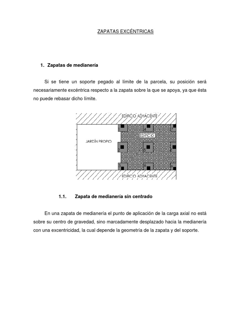 Zapatas Excéntricas | PDF | Viga (Estructura) | Braguero