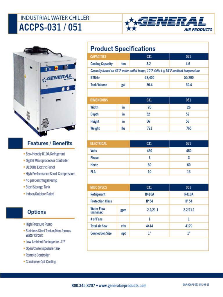 Chiller Cutsheet M031 M051 | PDF | Building Automation | Home Appliance