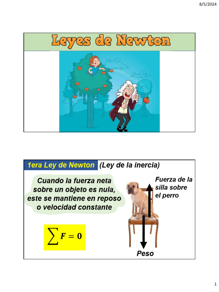 Presentación Leyes de Newton | PDF | Las leyes del movimiento de Newton ...
