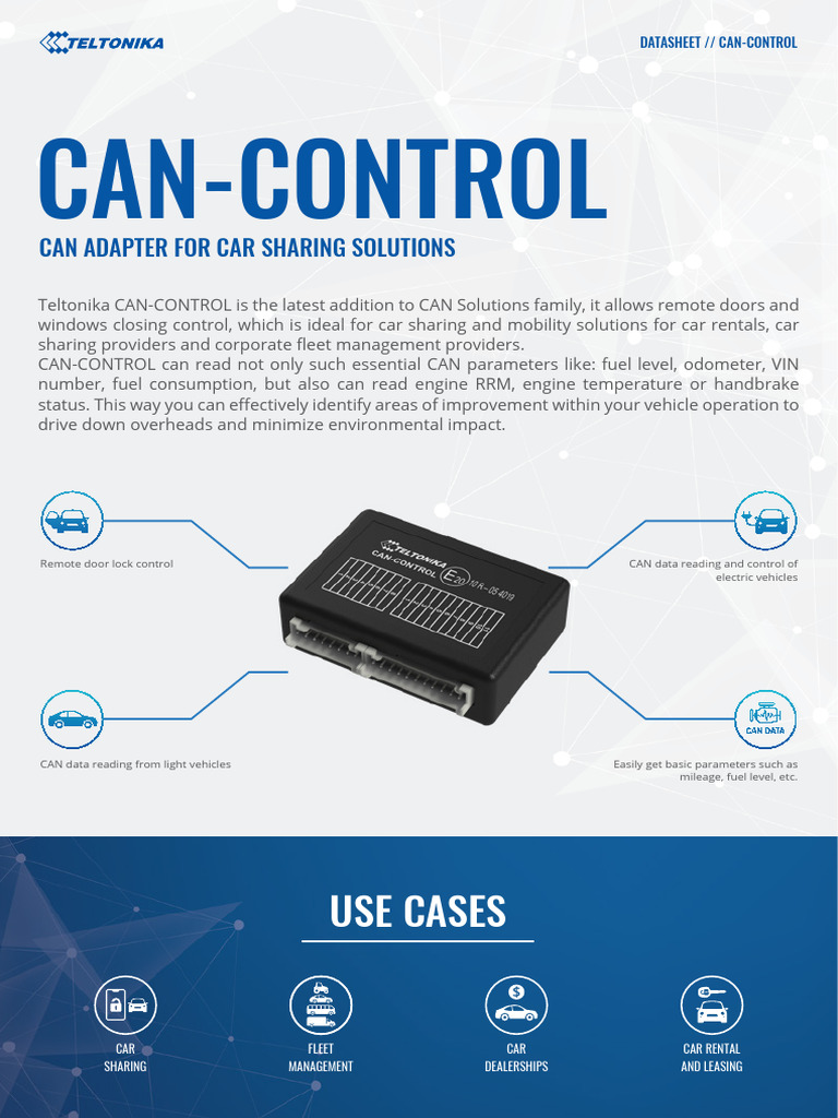 Datasheet-CANCONTROL | PDF | Car | Fuel Economy In Automobiles