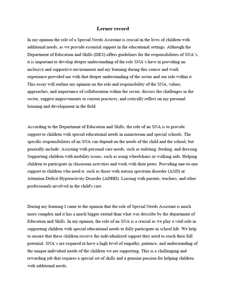 Learner Recored LR1 Final 2 | PDF | Special Education | Inclusion (Education)