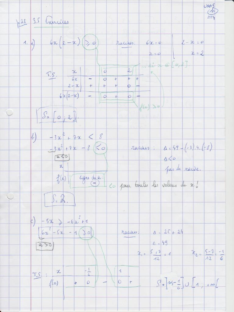 Inéquations p28 1 A-B-C | PDF