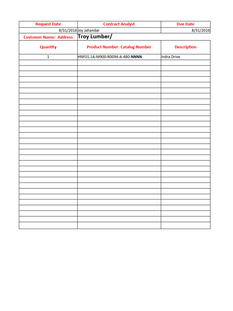 Troy Lumber Third Party Quote Pricing BA 8.31.16 | PDF | Business ...