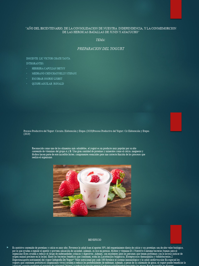 Yogurt | Descargar gratis PDF | Yogur | Productos lácteos