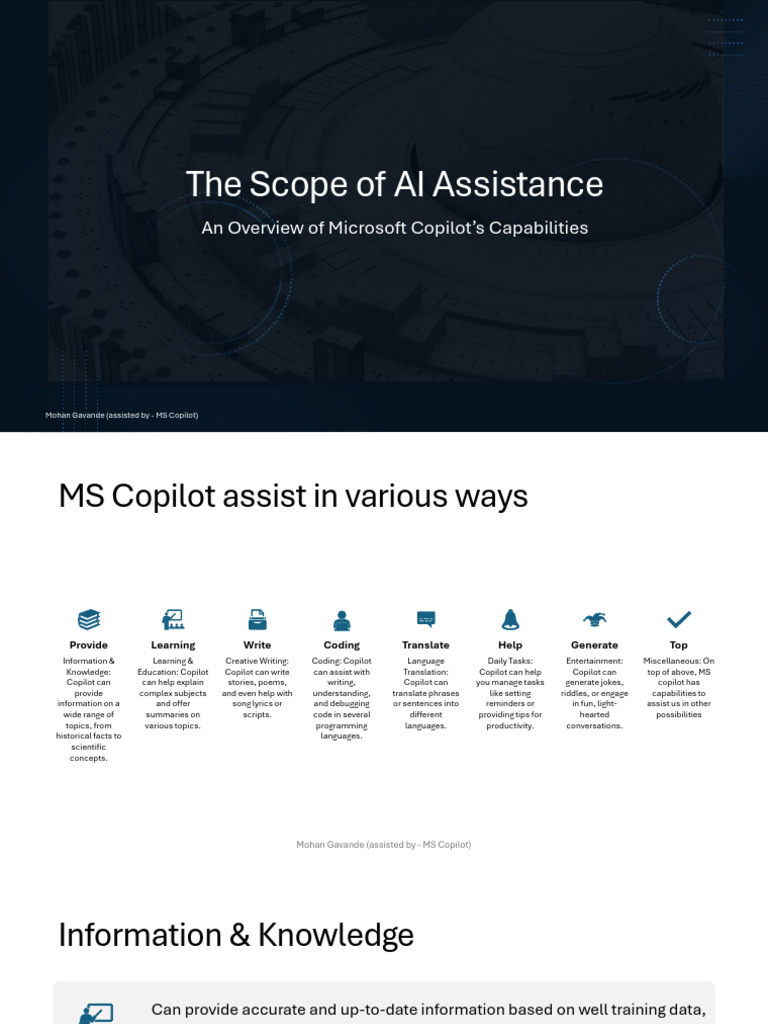 Microsoft Copilot: AI Assistance Overview | PDF | Semantics ...