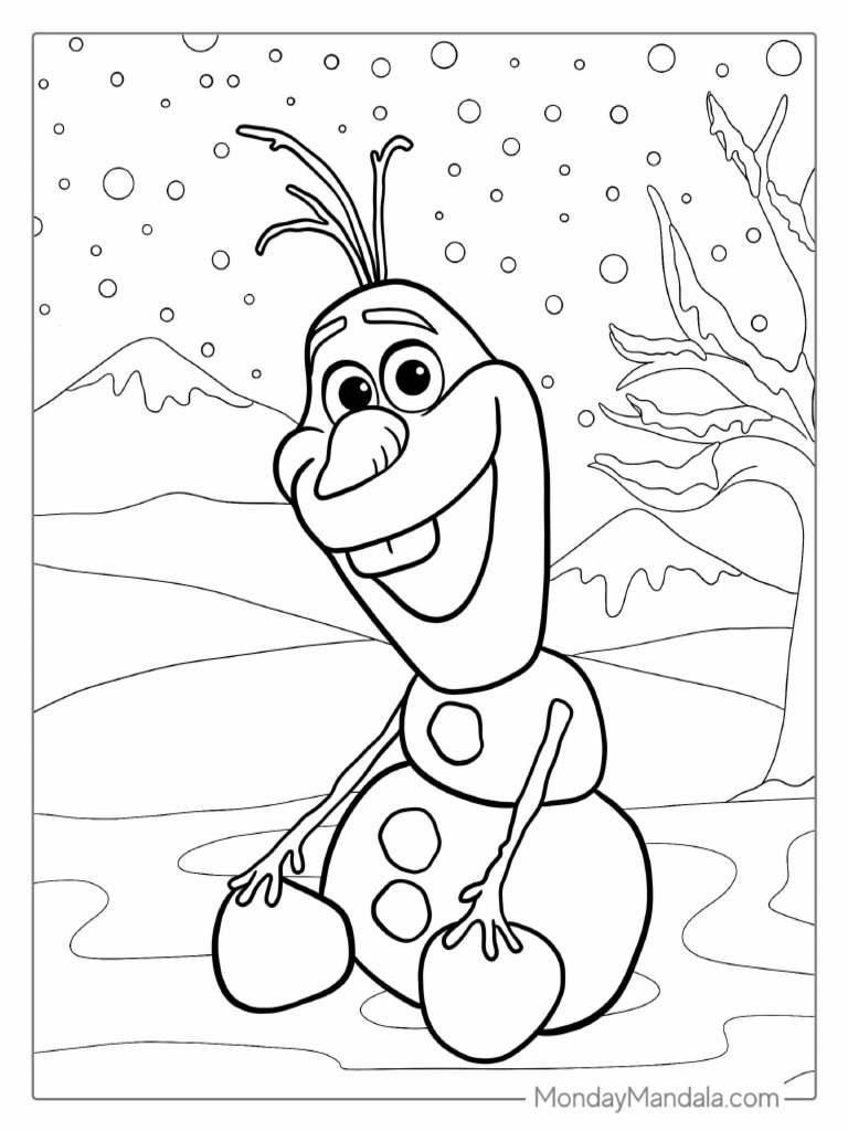 Coloring-Page-Of-Smiling-Olaf | PDF