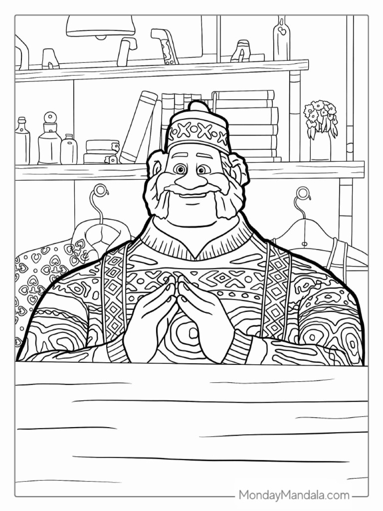 Oaken Character Coloring Page | PDF