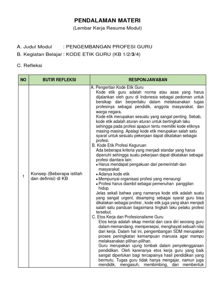 LK 3 Pengembangan Profesi Guru | PDF