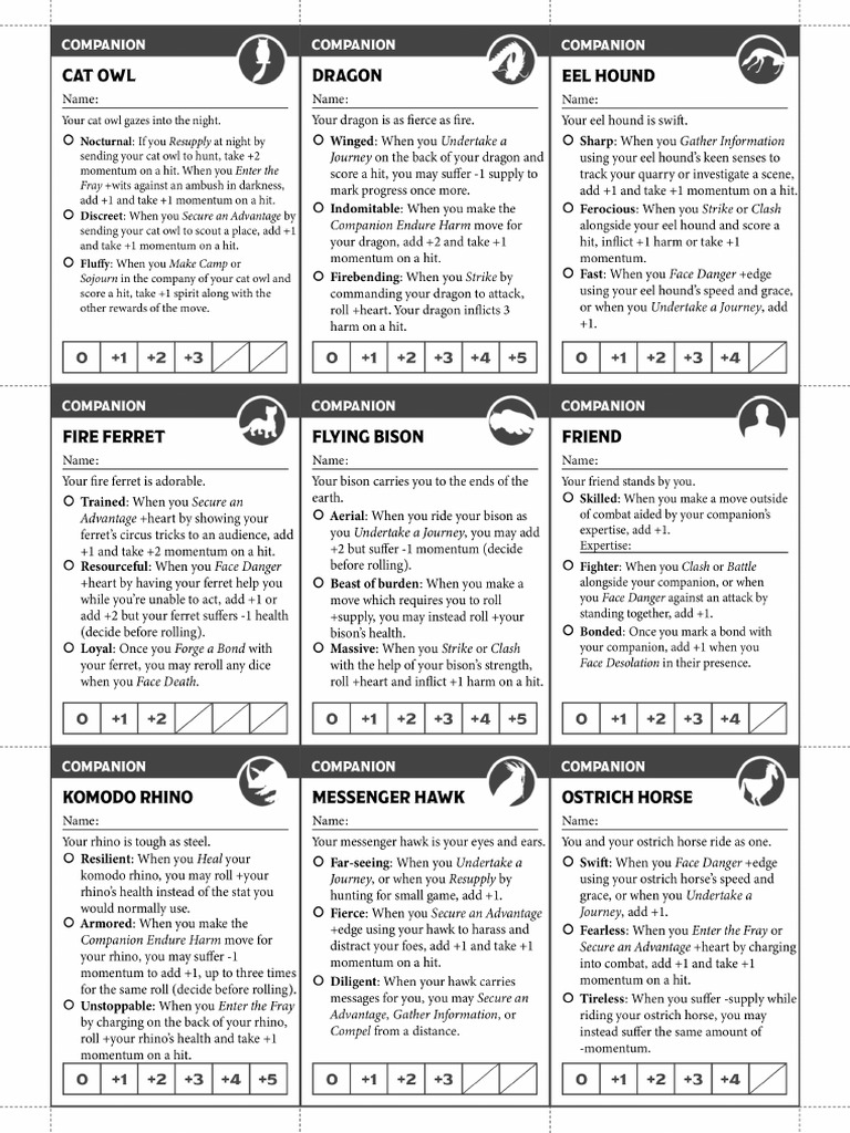 Elementsworn_Asset_Cards_v1.2 | PDF