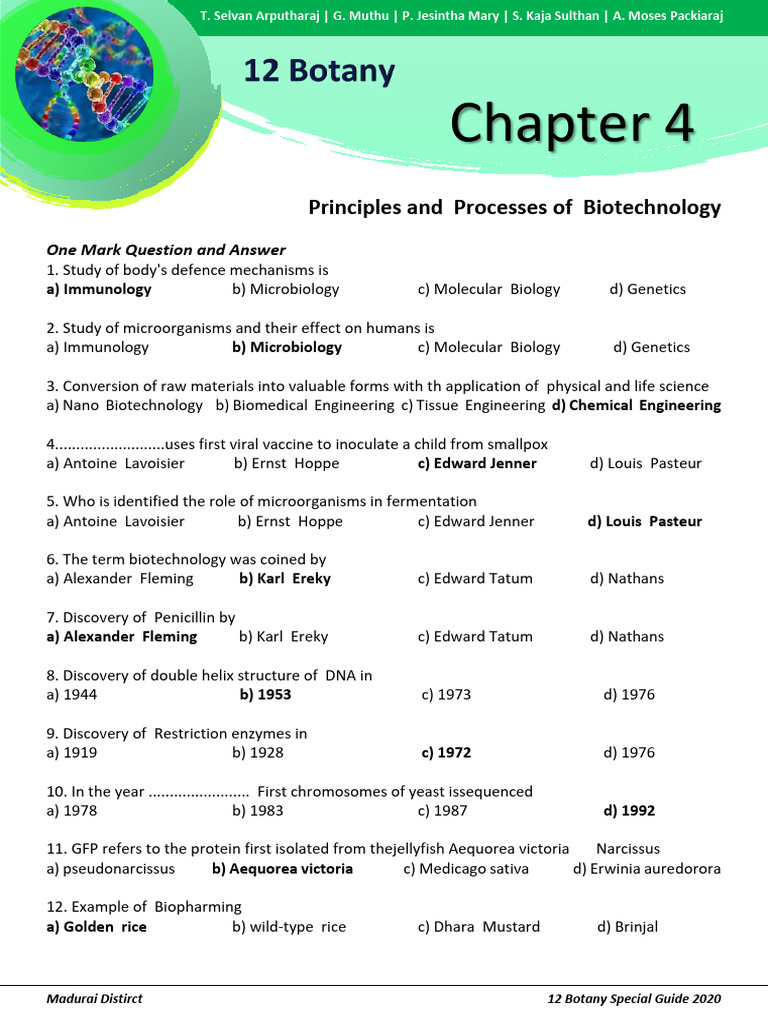 12 Botany EM Lesson 4 | PDF | Plasmid | Molecular Cloning 12 Botany EM Lesson 4 | PDF | Plasmid | Molecular Cloning