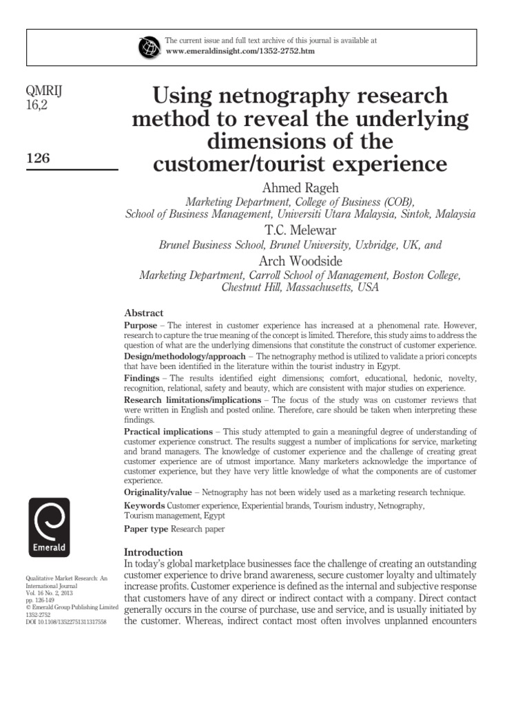 Using Netnography Research Method To Reveal The Underlying Dimensions ...