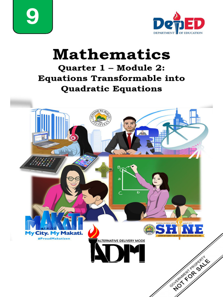 MATH9 - Q1 - WEEK2 - For Print | PDF | Equations | Quadratic Equation